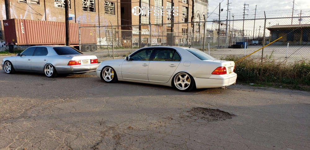 2001 Lexus LS430 with 19x10 30 Wald Streifen and 235/40R19 Goodyear ...