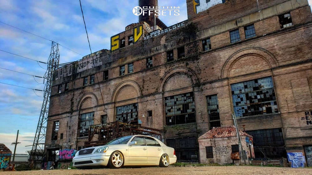 2001 Lexus LS430 with 19x10 30 Wald Streifen and 235/40R19 Goodyear ...