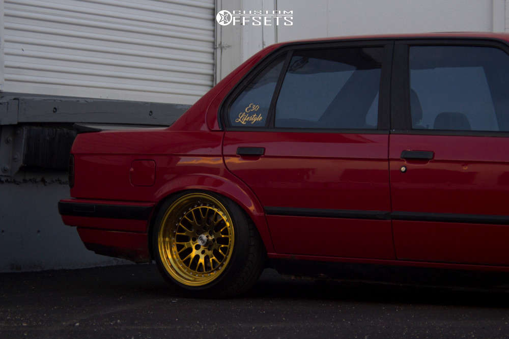 1989 BMW 325i with 16x8 20 ESM 007 and 195/45R16 Yokohama S Drive and ...