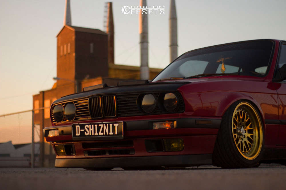 1989 BMW 325i with 16x8 20 ESM 007 and 195/45R16 Yokohama S Drive and ...