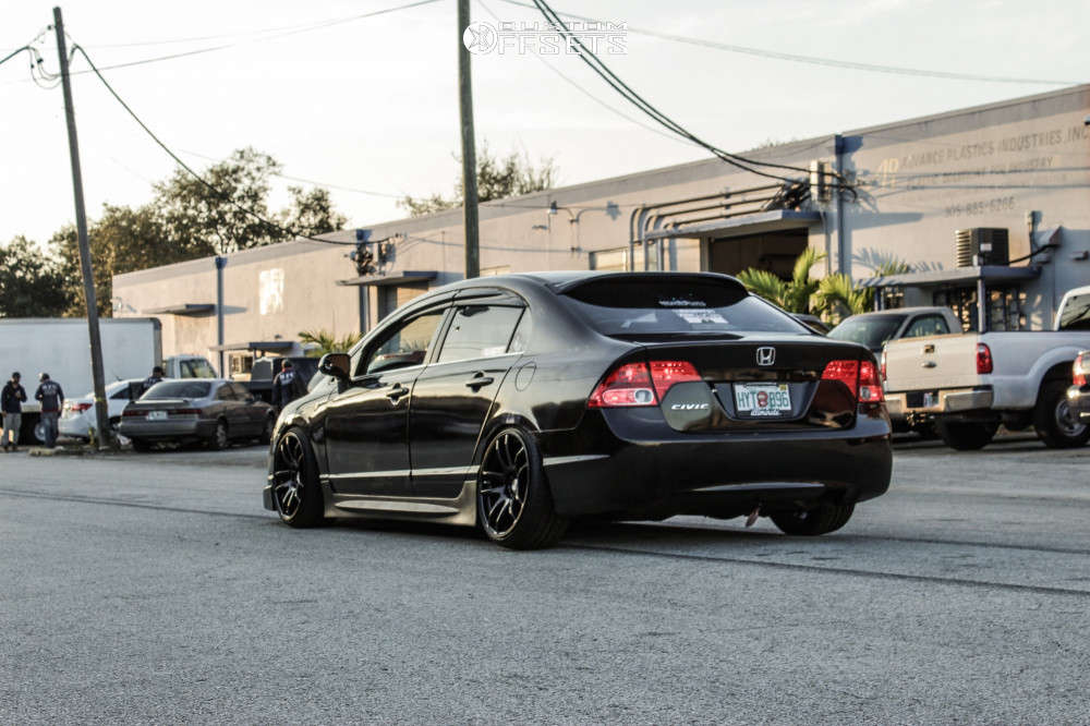 2007 Honda Civic with 18x9.5 15 ESR Sr08 and 215/35R18 Achilles At ...