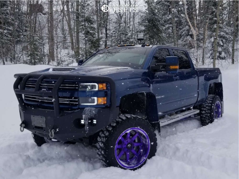 2018 Chevrolet Silverado 2500 HD with 22x14 -76 Fuel Maverick and 37/13 ...