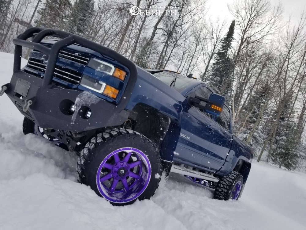 2018 Chevrolet Silverado 2500 HD with 22x14 -76 Fuel Maverick and 37/13 ...