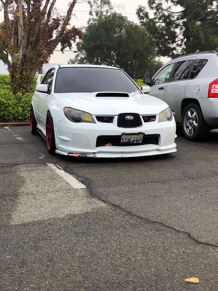 2006 Subaru WRX STI with 18x9.5 38 Gram Lights 57DR and 255/35R18 Federal 595 Rs-rr and ...