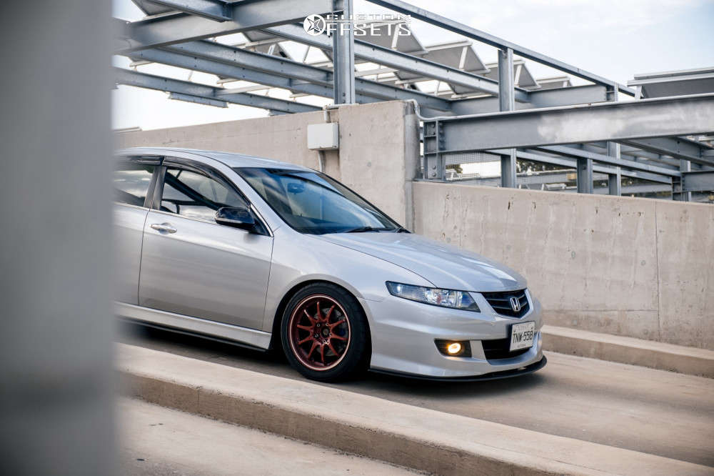 2005 Acura TSX with 17x9.5 45 Volk CE28RT and 255/40R17 Yokohama Advan ...
