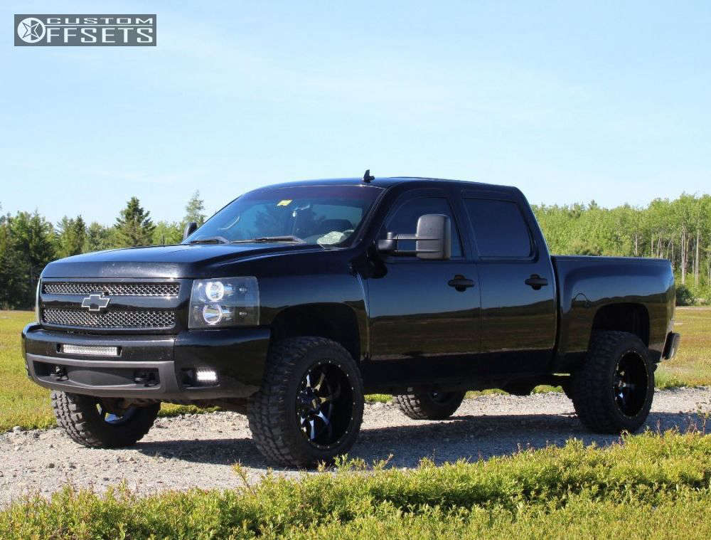 2011 Chevrolet Silverado 1500 with 20x12 -44 Moto Metal MO970 and 33/12 ...
