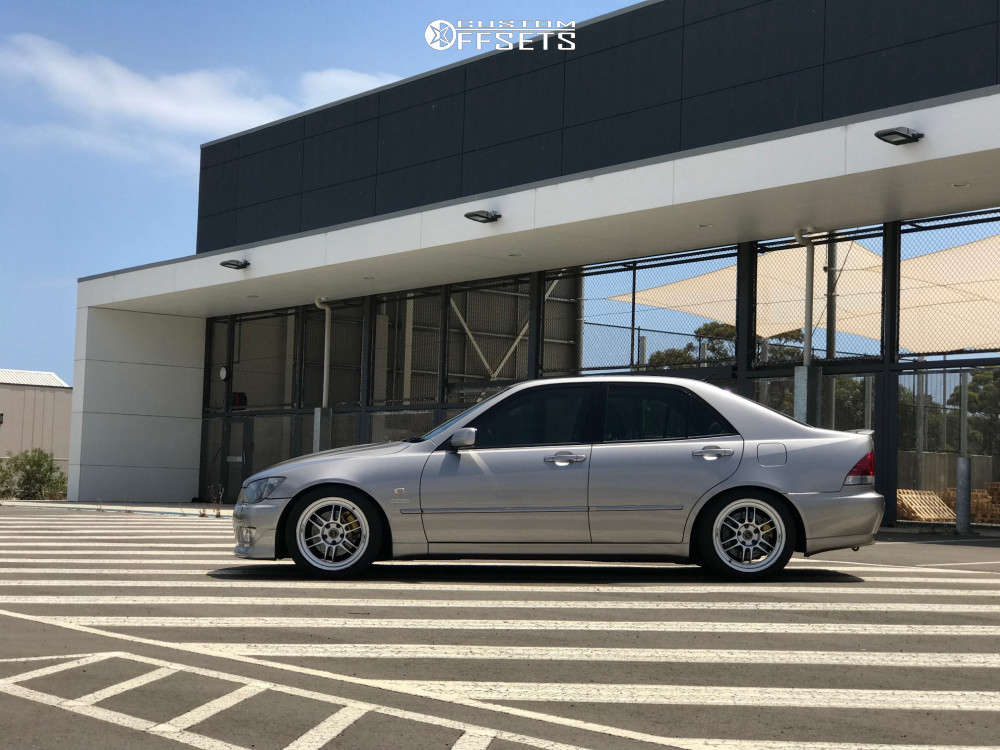 2003 Lexus IS300 with 17x8 35 Enkei RPF1 and 215/45R17 Bridgestone ...