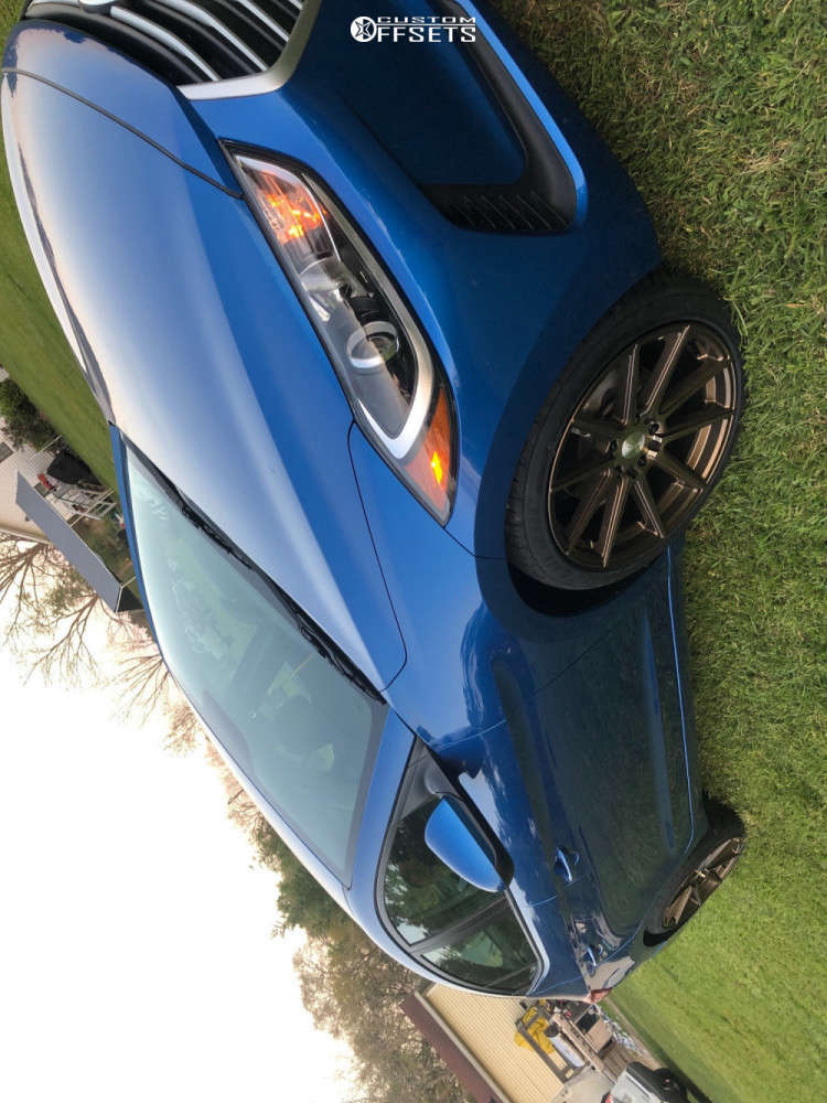 2017 Hyundai Elantra with 18x8.5 45 F1R F27 and 225/40R18 Federal SS595 ...