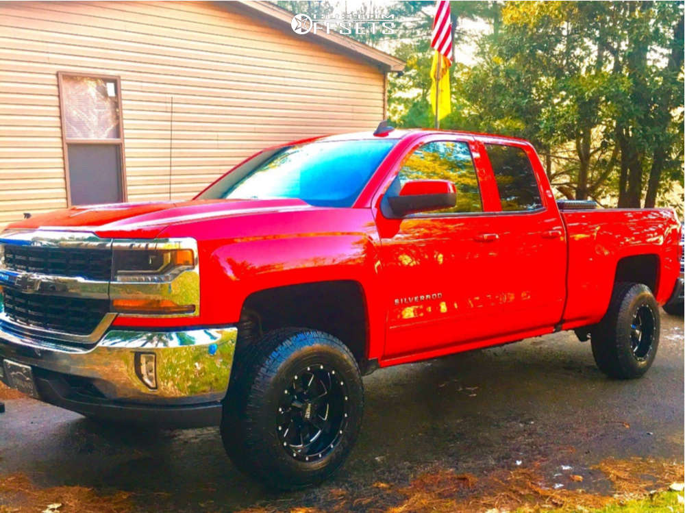 2016 Chevrolet Silverado 1500 with 17x10 -24 Moto Metal 962 and 265 ...
