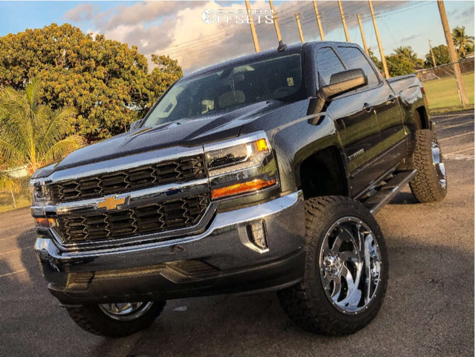 2018 Chevrolet Silverado 1500 with 22x12 -44 Xtreme Force Xf1 and 35/12 ...