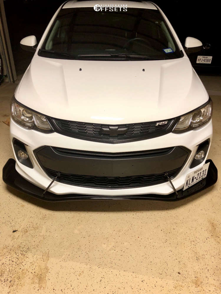 2018 Chevrolet Sonic with 17x7.5 40 Petrol P6a and 225/45R17 General G ...