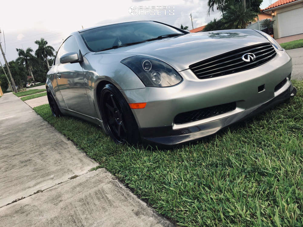 2004 INFINITI G35 with 18x9.5 35 ESR Sr07 and 235/40R18 Michelin Pilot ...
