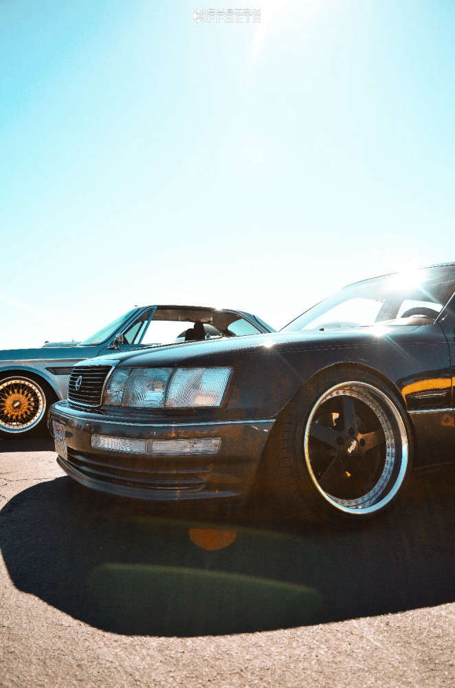 1992 Lexus LS400 with 18x9 10 Work Equip E05 and 225/40R18 Nankang NS ...