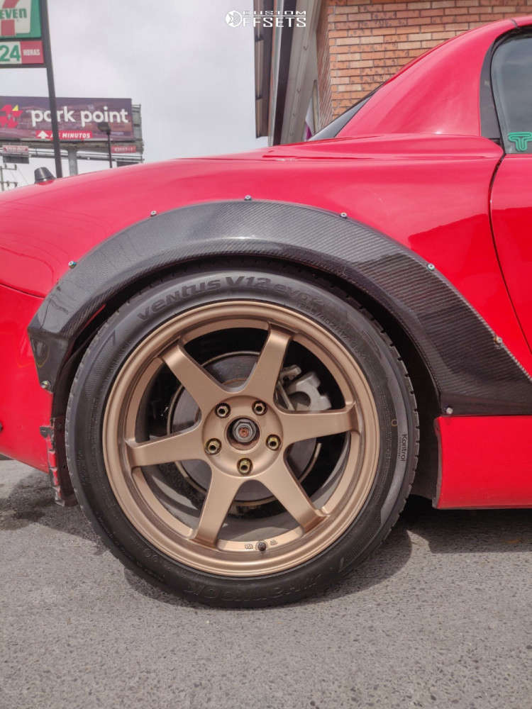 2007 Mazda MX-5 Miata with 17x9 32 Varrstoen Es2 and 245/40R17 Hankook ...