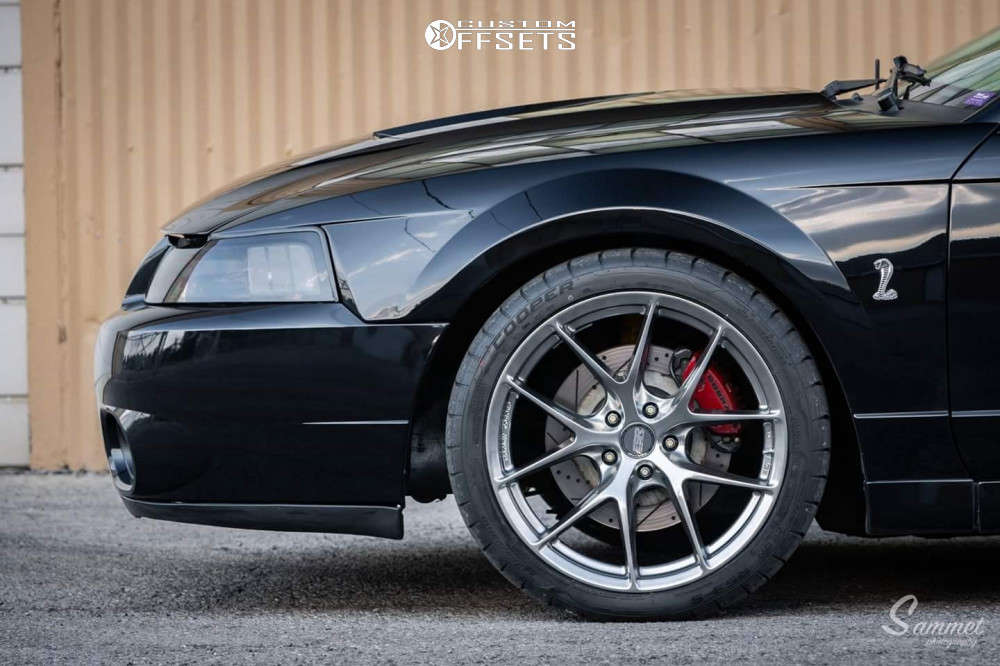 2003 Ford Mustang with 19x9.5 22 ESR Rf2 and 265/35R19 Cooper Zeon Rs3 ...