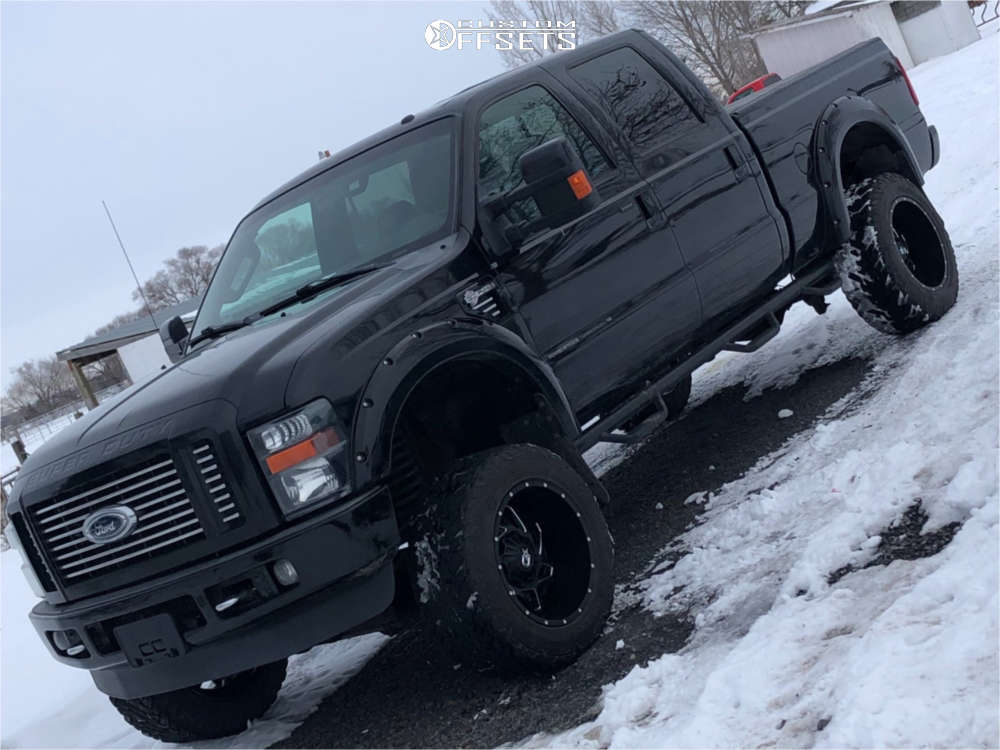 2009 Ford F-350 Super Duty with 20x12 -44 Dropstars 652BM and 35/12 ...