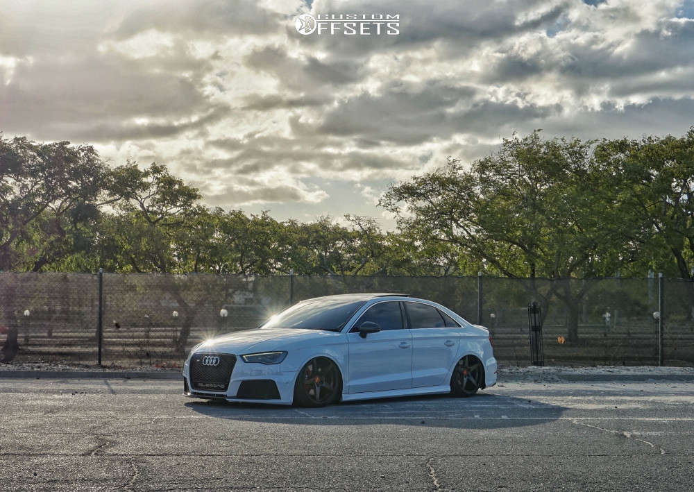 2016 Audi S3 with 19x9.5 45 Rotiform Wgr and 225/35R19 Michelin Pilot Sport 4 S and Air ...