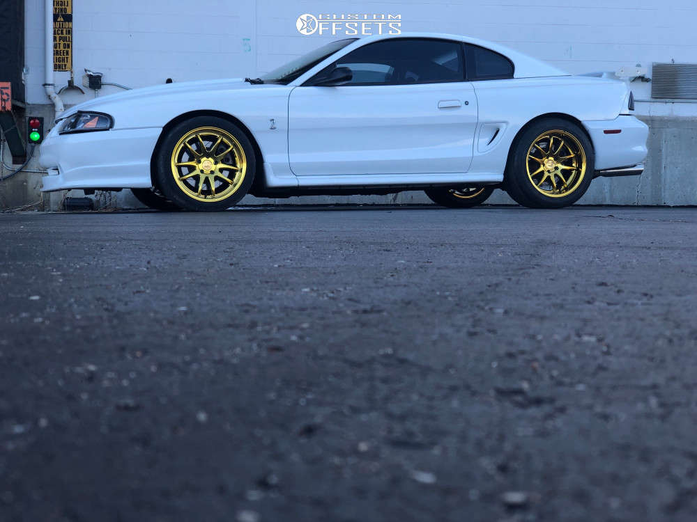 1998 Ford Mustang with 18x9.5 22 Aodhan DS02 and 275/35R18 Achilles Atr ...