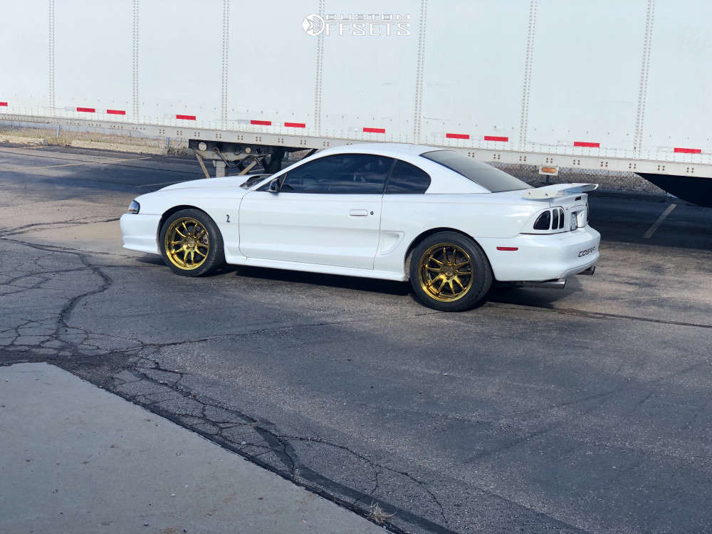 1998 Ford Mustang with 18x9.5 22 Aodhan DS02 and 275/35R18 Achilles Atr ...