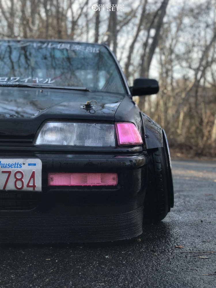 1991 Honda Civic with 15x10 -55 Diamond Racing Smoothie and 195/45R15 ...