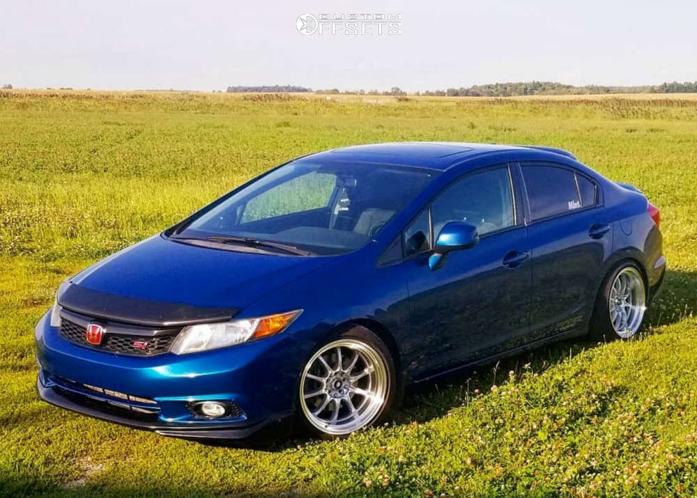 2012 Honda Civic with 17x9.5 30 MST Mt11 and 205/45R17 Hankook Ventus ...