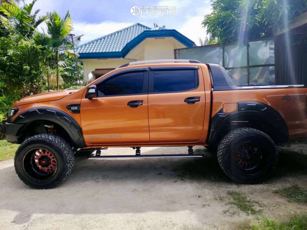 2017 Ford Ranger with 20x12 -44 Fuel Stroke and 35/12.5R20 Fuel Mud ...