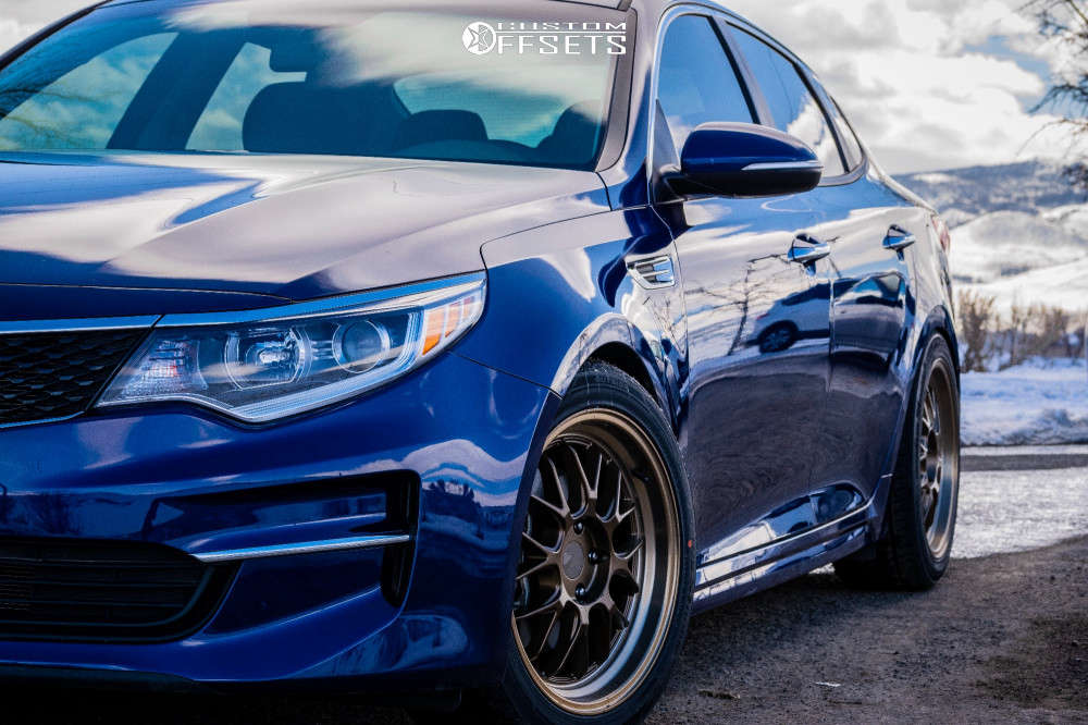 2018 Kia Optima with 18x8.5 35 AVID1 AV34 and 235/45R18 Hankook Ventus ...