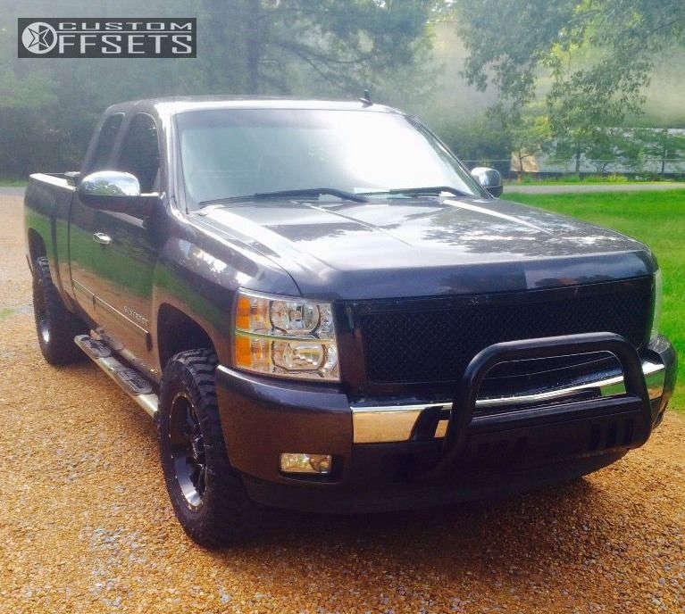 2011 Chevrolet Silverado 1500 with 18x9 10 MKW M95 and 285/65R18 Nitto ...