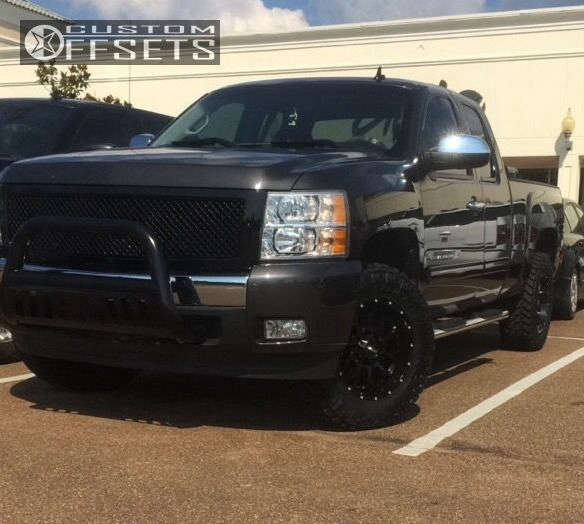 2011 Chevrolet Silverado 1500 with 18x9 10 MKW M95 and 285/65R18 Nitto ...