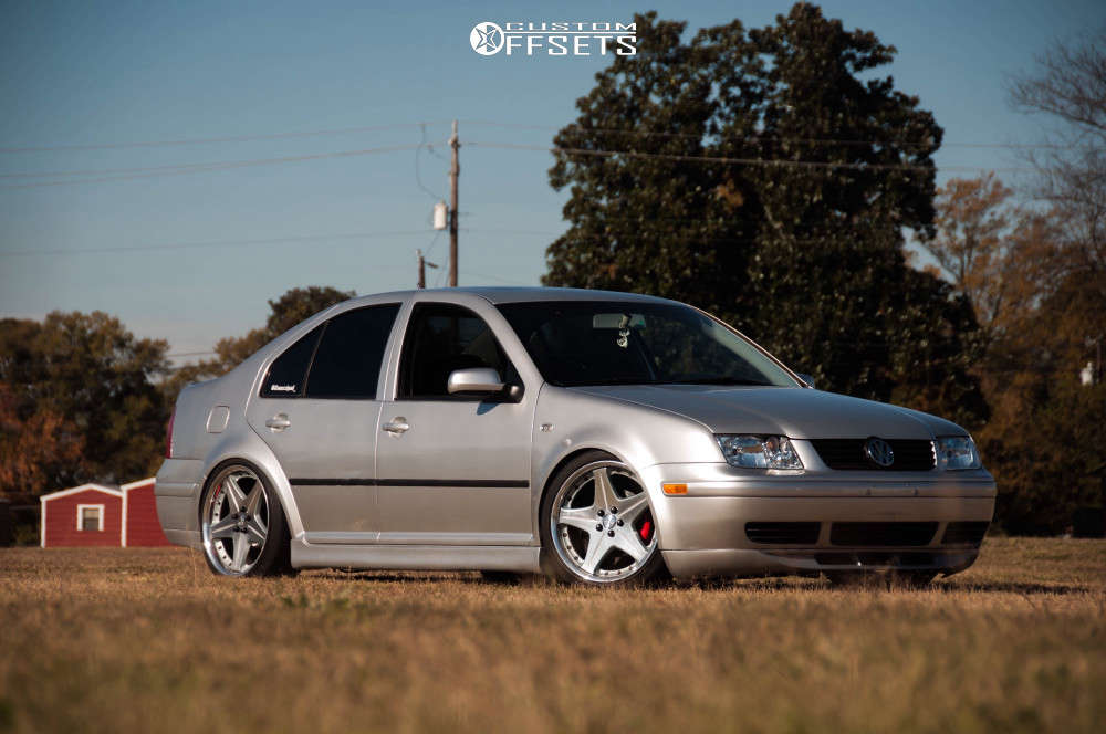 2001 Volkswagen Jetta with 18x8.5 42 Work Euroline and 215/40R18 ...