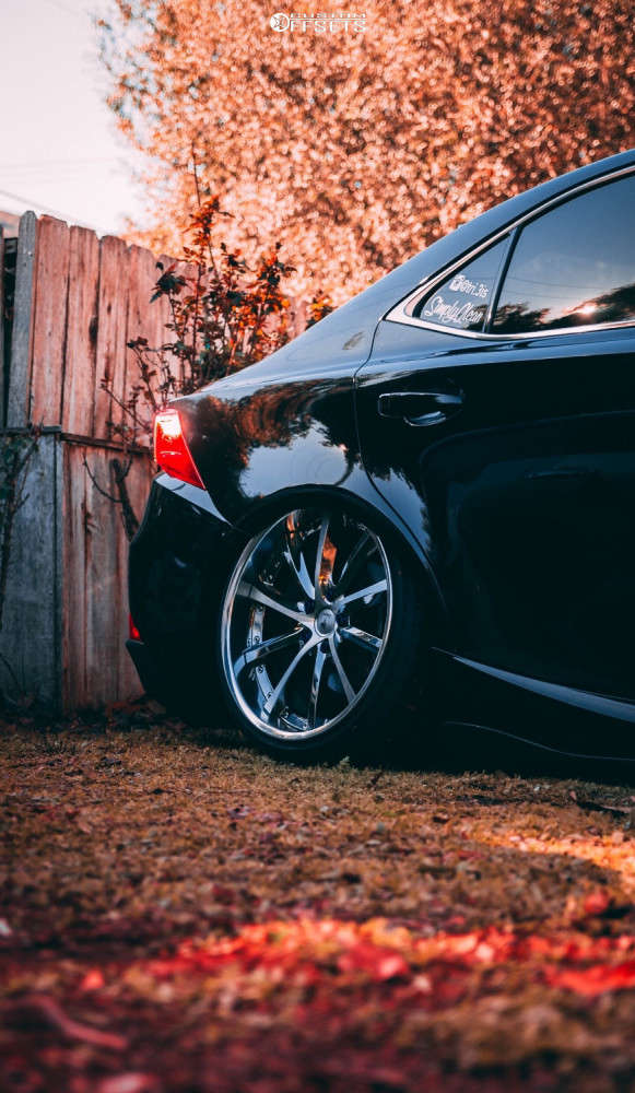 2015 Lexus IS250 with 19x9 28 Weds Vishunu and 225/25R19 Delinte D7 ...