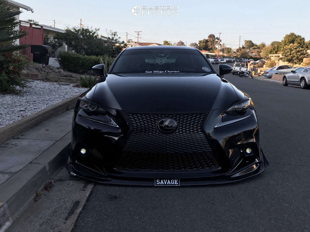 2015 Lexus IS250 with 19x9 28 Weds Vishunu and 225/25R19 Delinte D7 ...