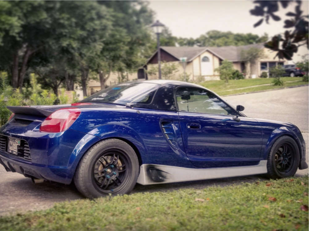 2001 Toyota MR2 Spyder with 15x7 35 Enkei RPF1 and 205/50R15 Nitto Neo ...