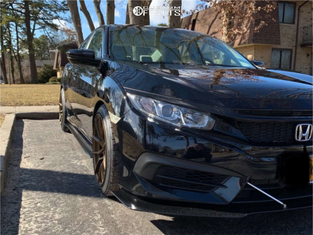 2018 Honda Civic with 18x9.5 35 Option Lab R716 and 235/40R18 Nitto Neo ...