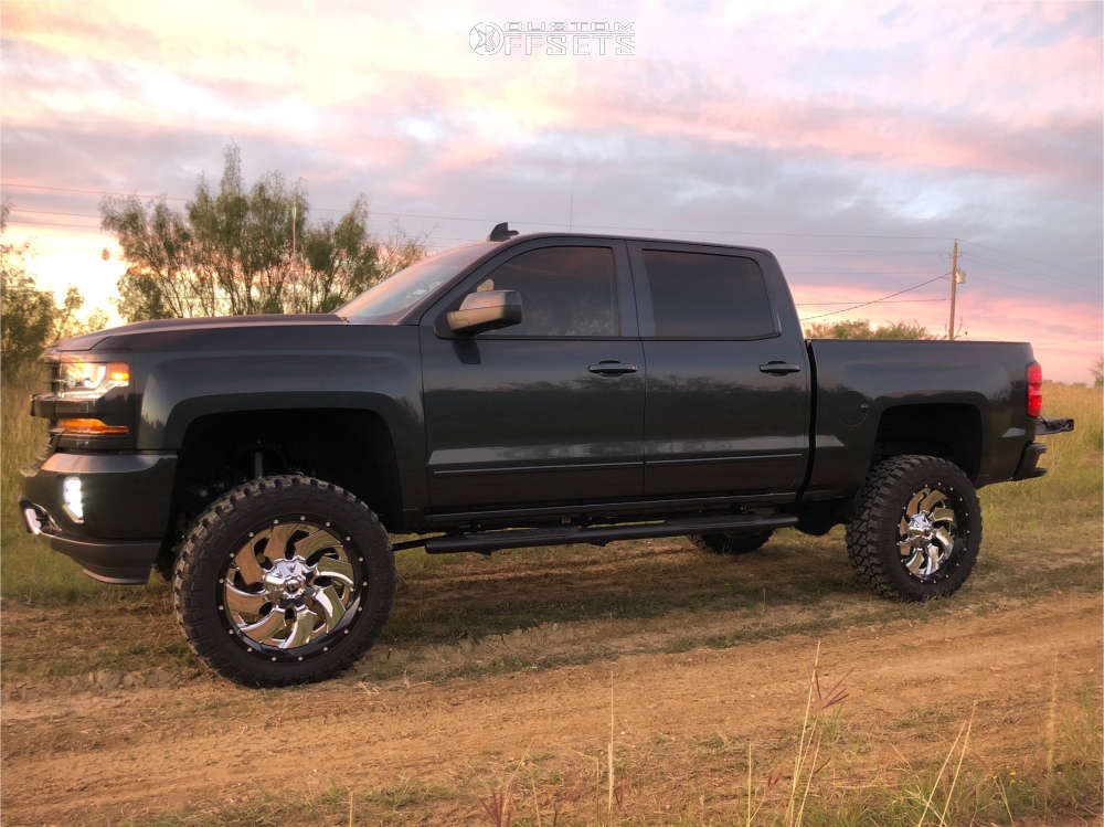 2017 Chevrolet Silverado 1500 with 22x10 -13 Fuel Cleaver D240 and 35/ ...