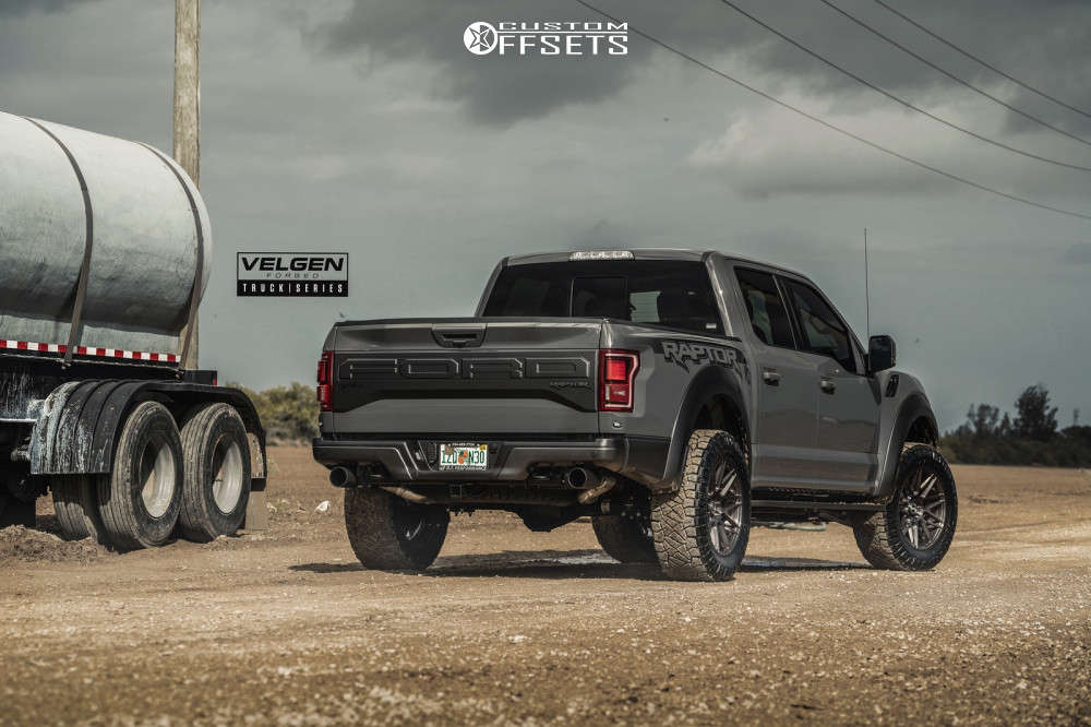 2018 Ford Raptor with 20x10 -5 Velgen Vft9 and 35/12.5R20 Nitto Terra ...