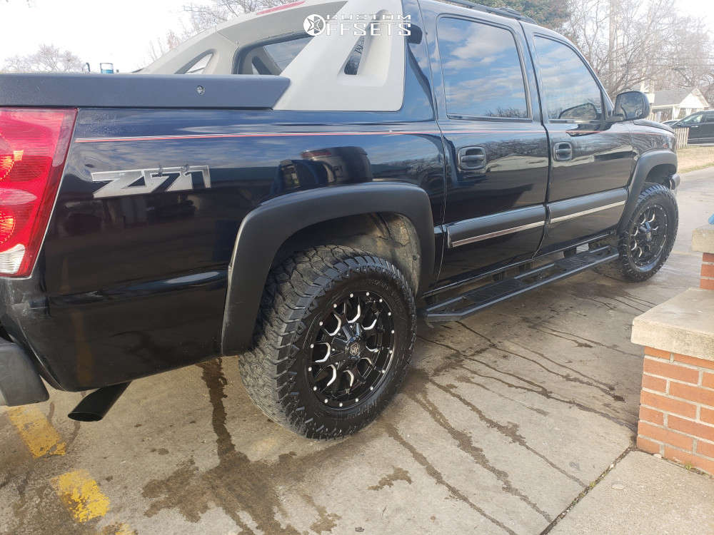2003 Chevrolet Avalanche 1500 with 18x9 -12 Mayhem Warrior and 285 ...