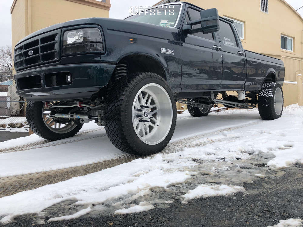 1993 Ford F-350 with 24x12 -51 Fuel Forged Ff66 and 325/45R24 Atturo ...