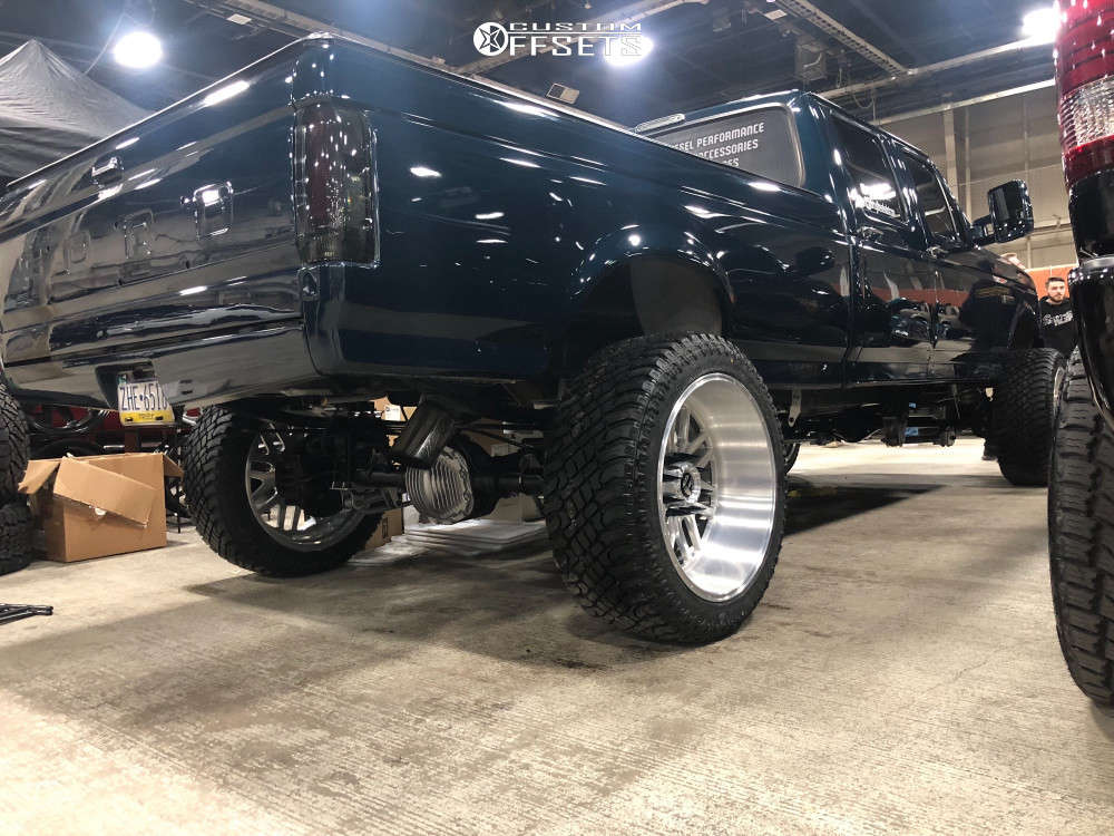 1993 Ford F-350 with 24x12 -51 Fuel Forged Ff66 and 325/45R24 Atturo ...