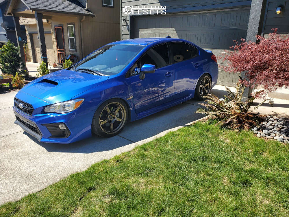 2018 Subaru WRX with 18x9.5 38 Gram Lights 57cr and 255/35R18 Michelin ...