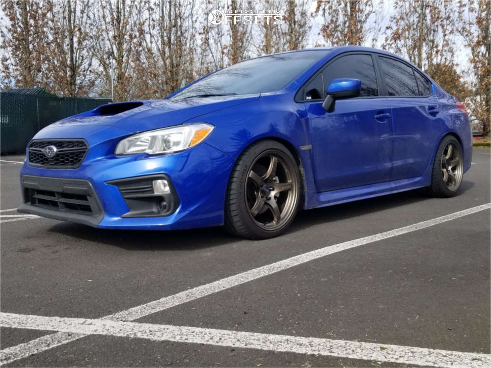 2018 Subaru WRX with 18x9.5 38 Gram Lights 57cr and 255/35R18 Michelin ...