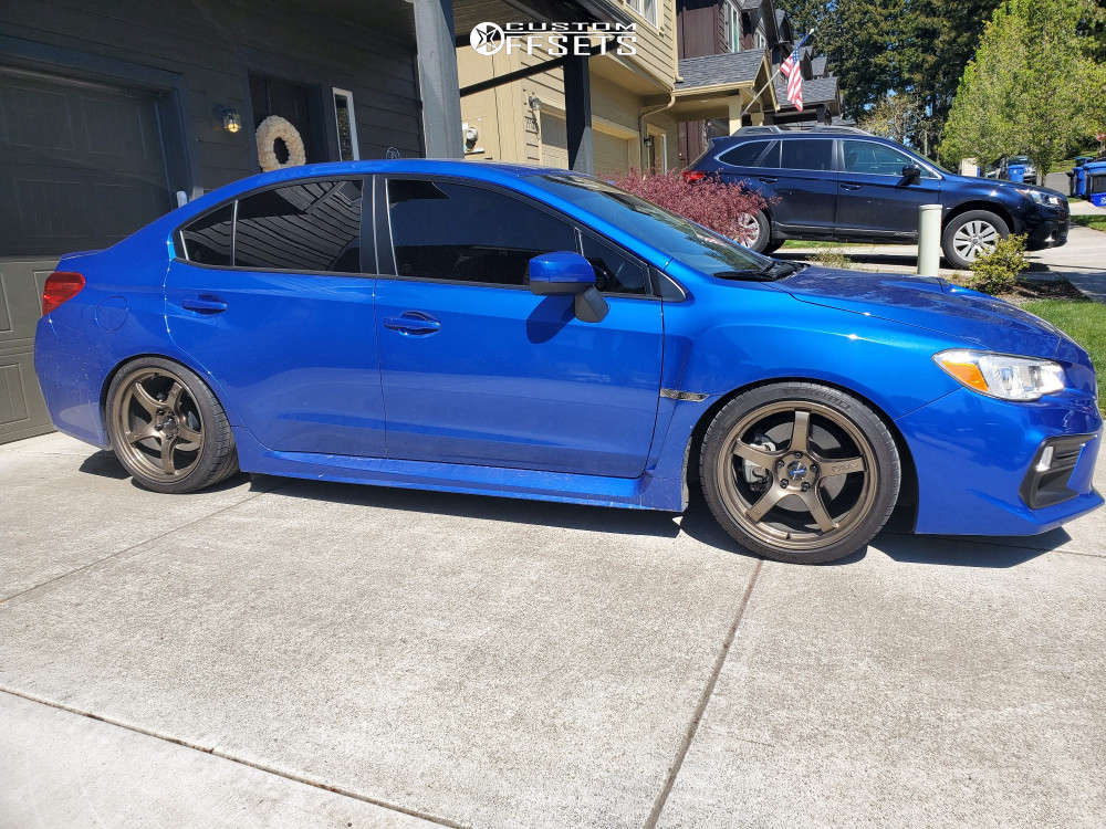 2018 Subaru WRX with 18x9.5 38 Gram Lights 57cr and 255/35R18 Michelin ...
