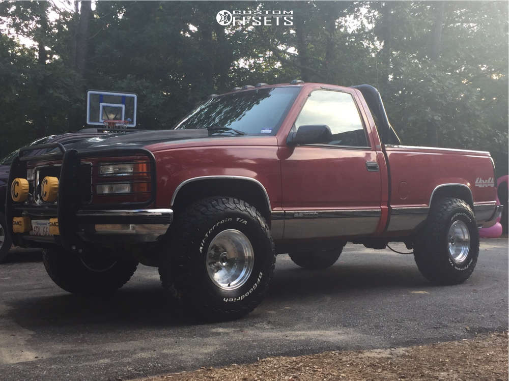 1988 GMC K1500 with 15x10 -38 American Racing Outlaw I and 35/12.5R15 ...