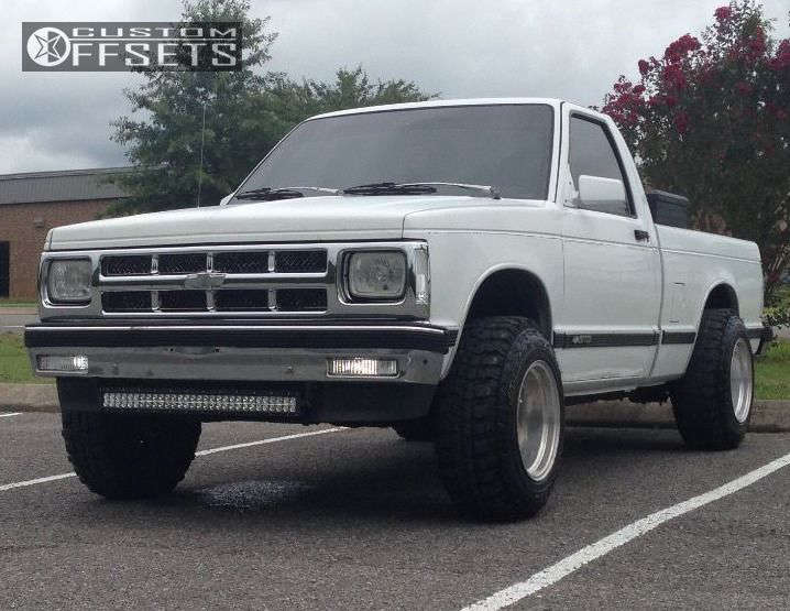 1993 Chevrolet S10 with 15x10 -43 American Racing Baja and 235/75R15 ...