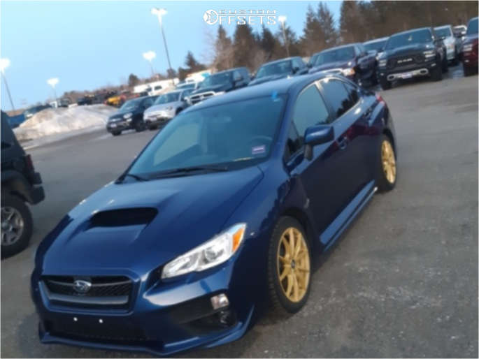 2015 Subaru WRX Wheel Offset Tucked Stock | 636943 | Custom Offsets