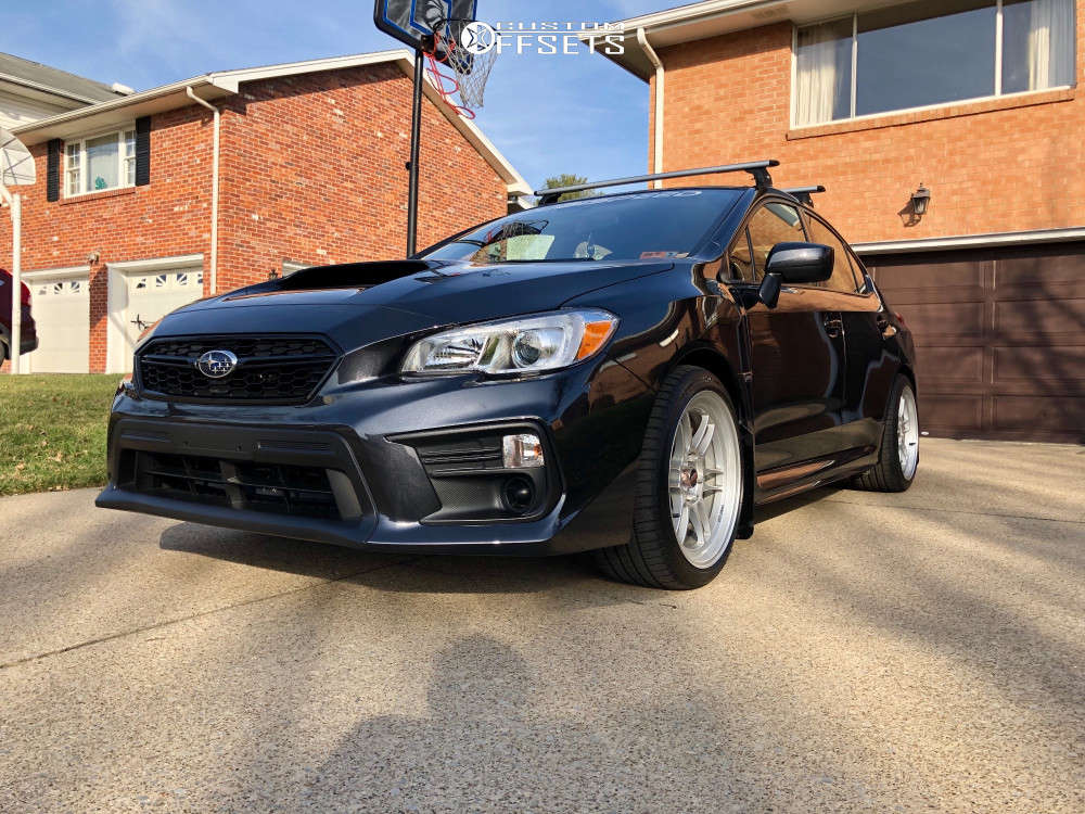 2019 Subaru WRX with 18x9.5 38 Enkei RPF1 and 255/35R18 Michelin Pilot ...