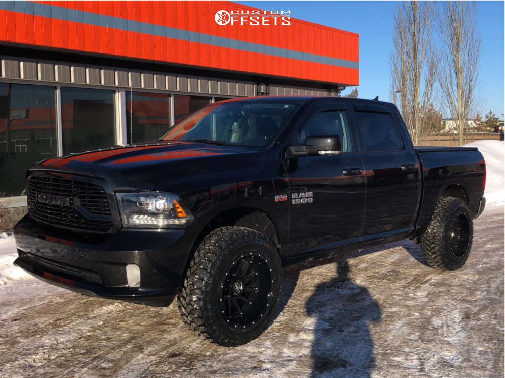 2018 Ram 1500 with 20x12 -44 XF Offroad Xf-216 and 35/12.5R20 Comforser ...