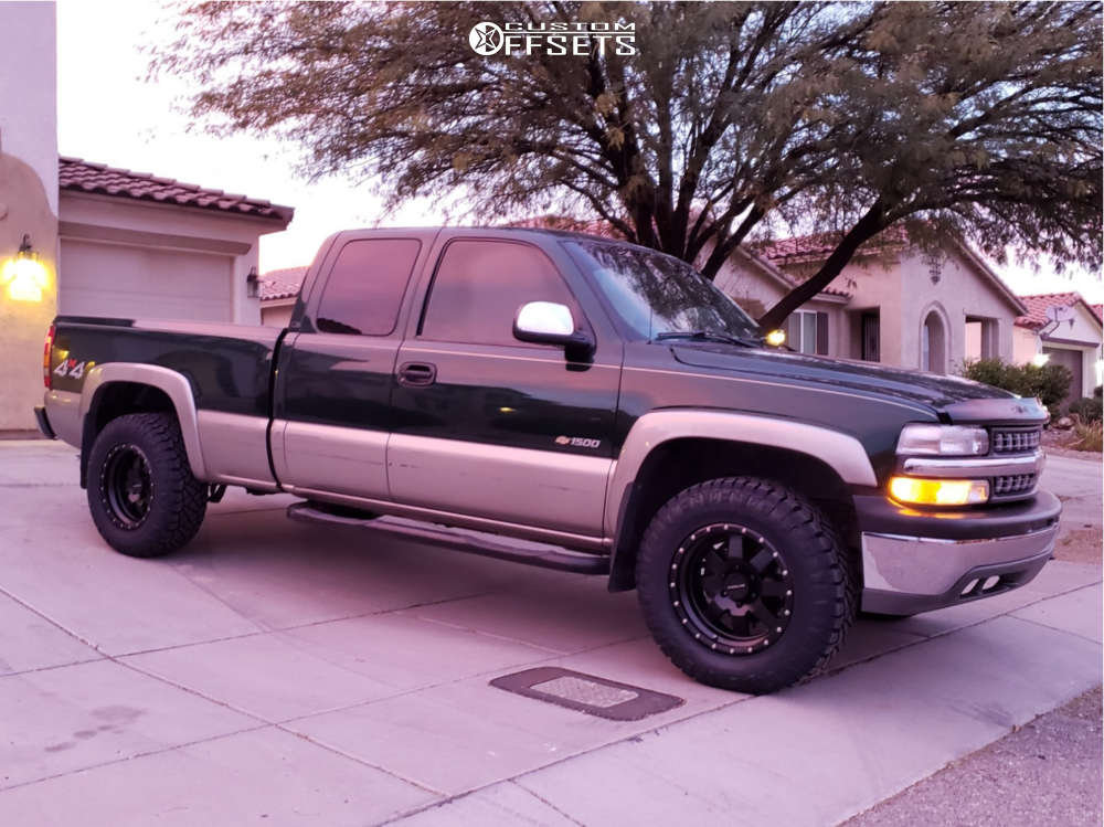 2002 Chevrolet Silverado 1500 with 18x9 -12 Raceline Defender and 285 ...