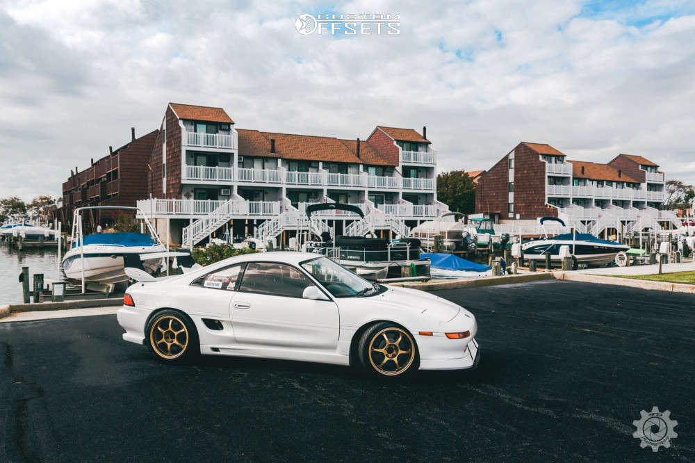 1994 Toyota MR2 with 17x8.5 35 Advan RG-1 and 215/40R17 Yokohama S ...