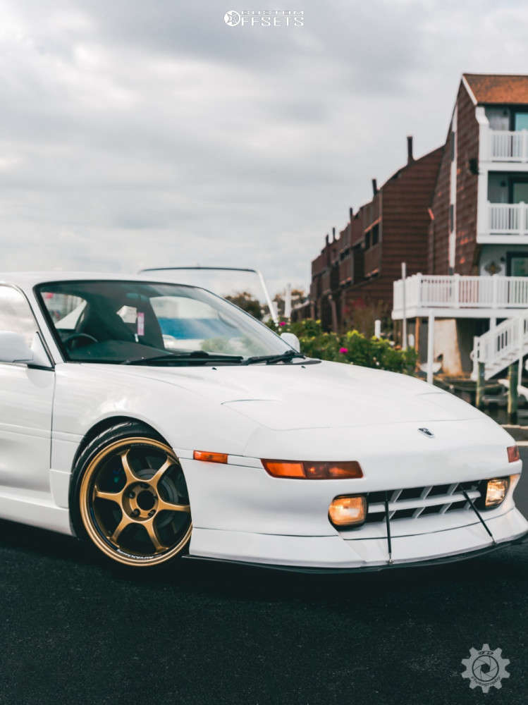 1994 Toyota MR2 with 17x8.5 35 Advan RG-1 and 215/40R17 Yokohama S ...